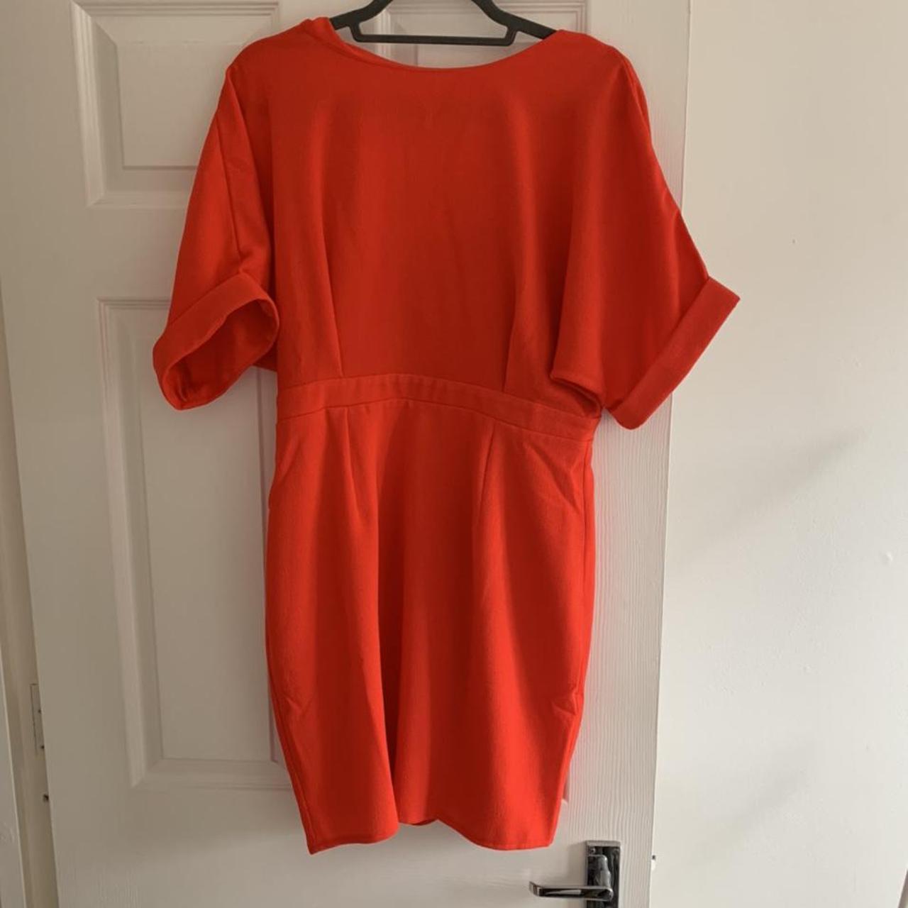 ASOS design wiggle mini dress in orange, fits a 14... - Depop