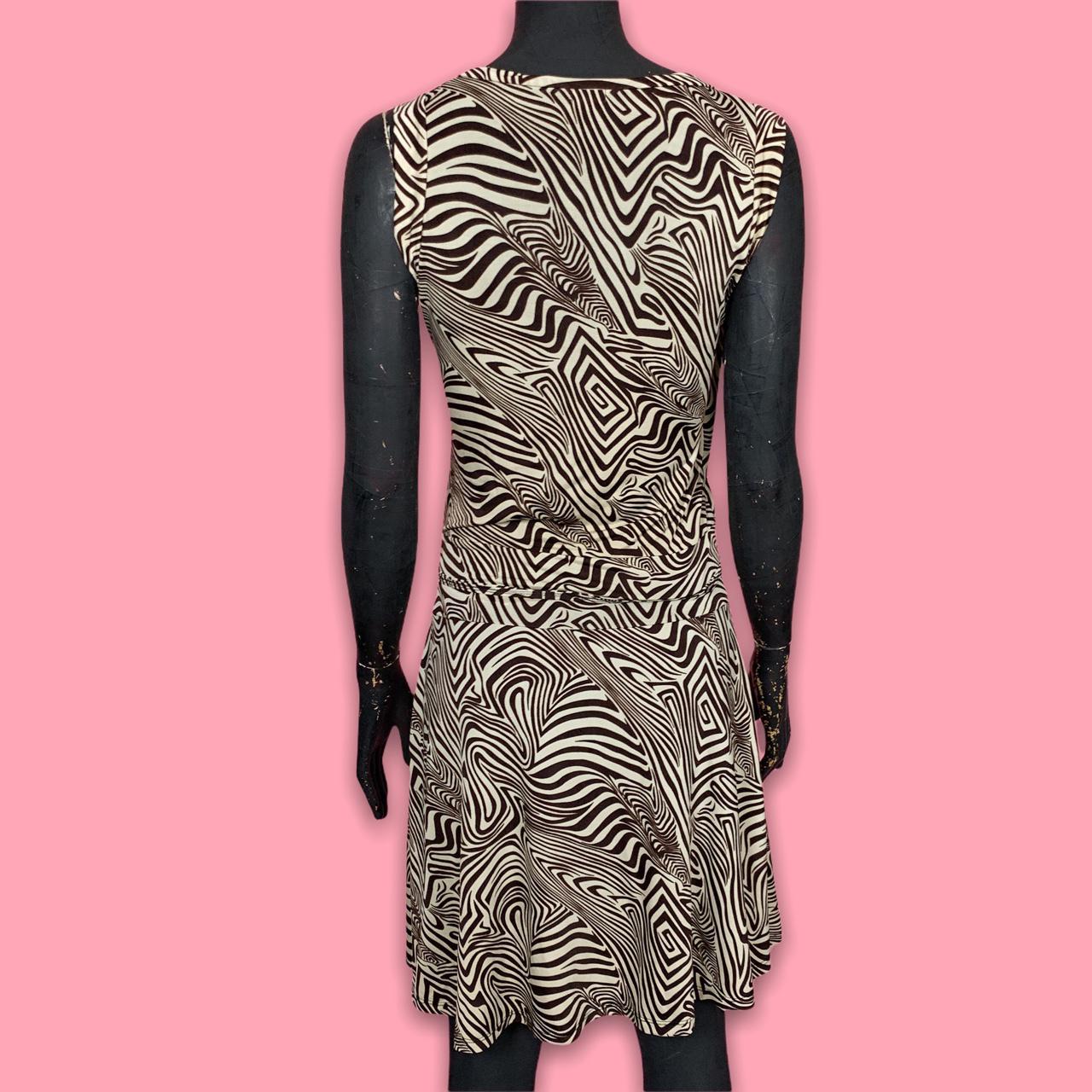 🧨Brown Zebra Print Dress 🧨Vintage Y2K / early 2000s... - Depop