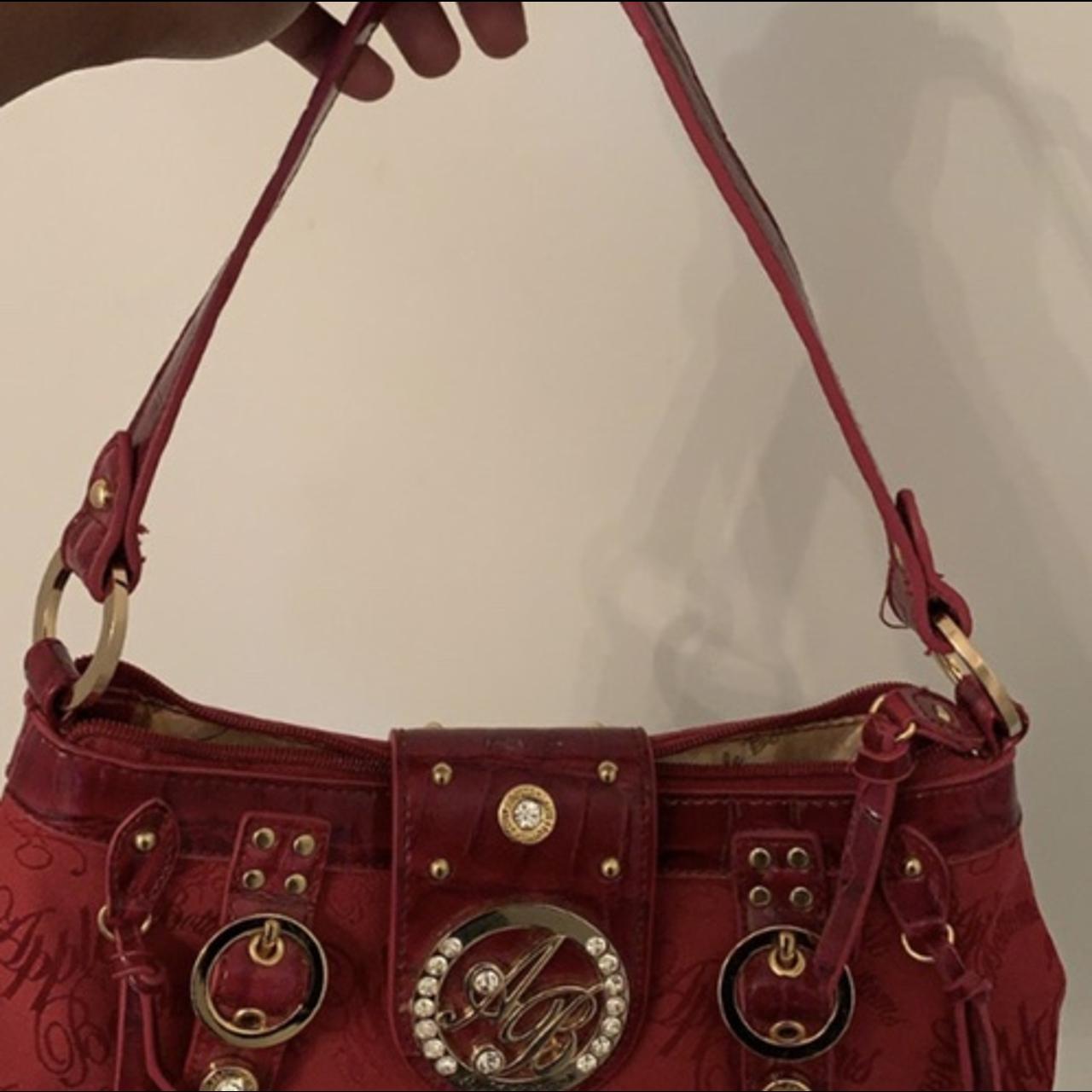 Burgundy red apple bottom shoulder bag * SOLD * -... | Depop