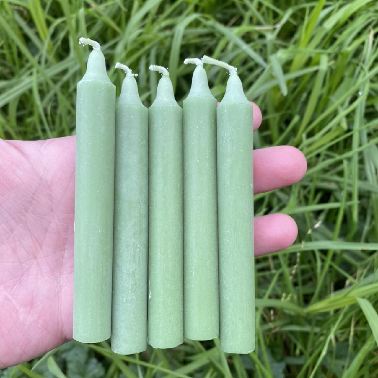 Green ritual candle Ethically hand made in... - Depop