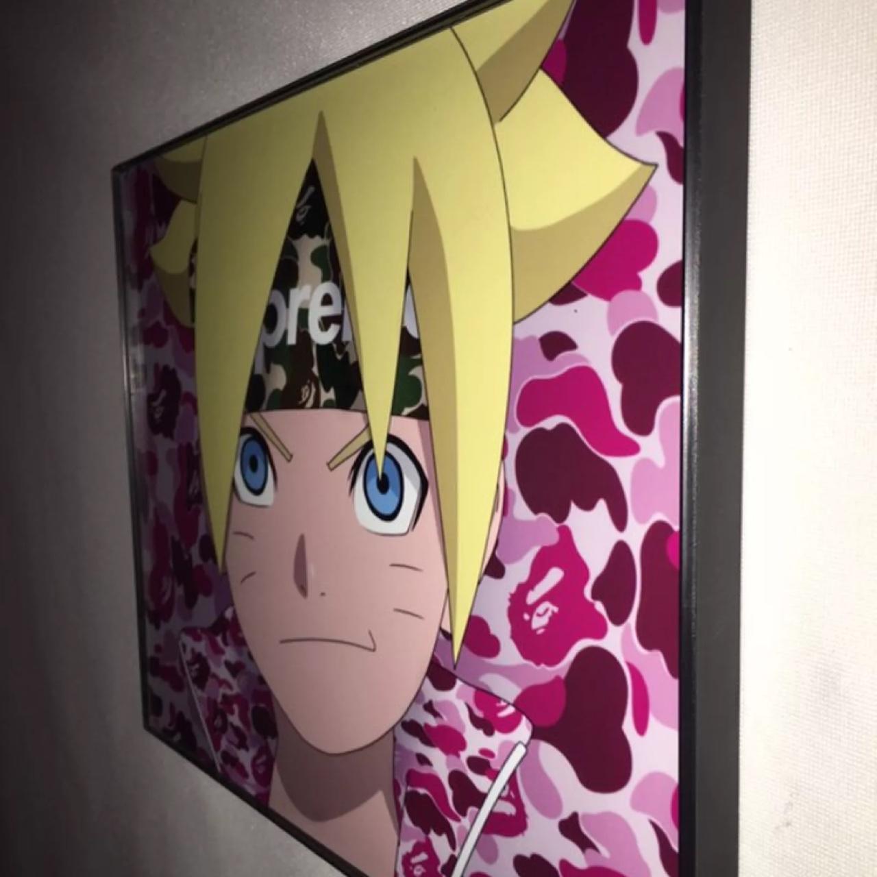 Supreme, bape , Naruto Art Print with Frame , Print... - Depop