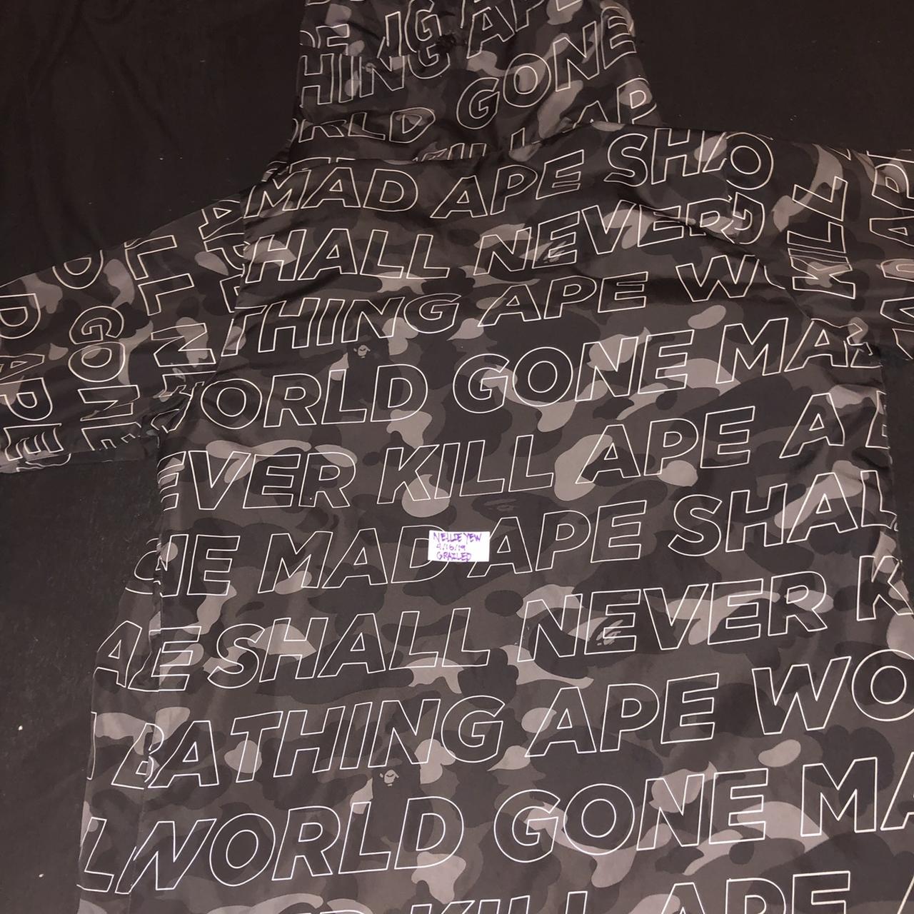 Bape Text Color Camo Long Length Jacket Like new... - Depop
