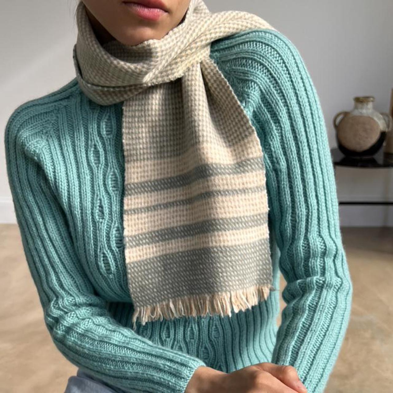 Vintage 1960s Wool Neck Scarf 100% lambswool Made... - Depop