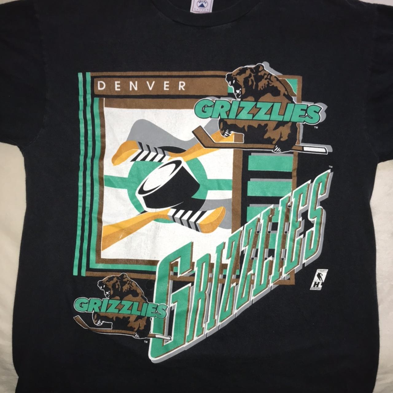vintage delta tag denver grizzlies shirt small hole... - Depop