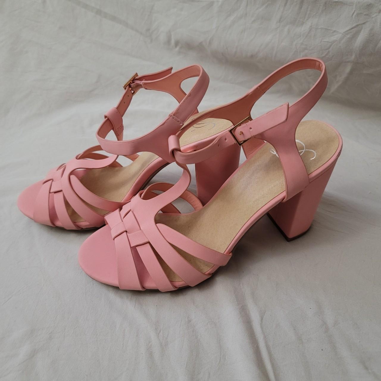 Strappy Pink Sandals Cutest light pink sandals.... - Depop