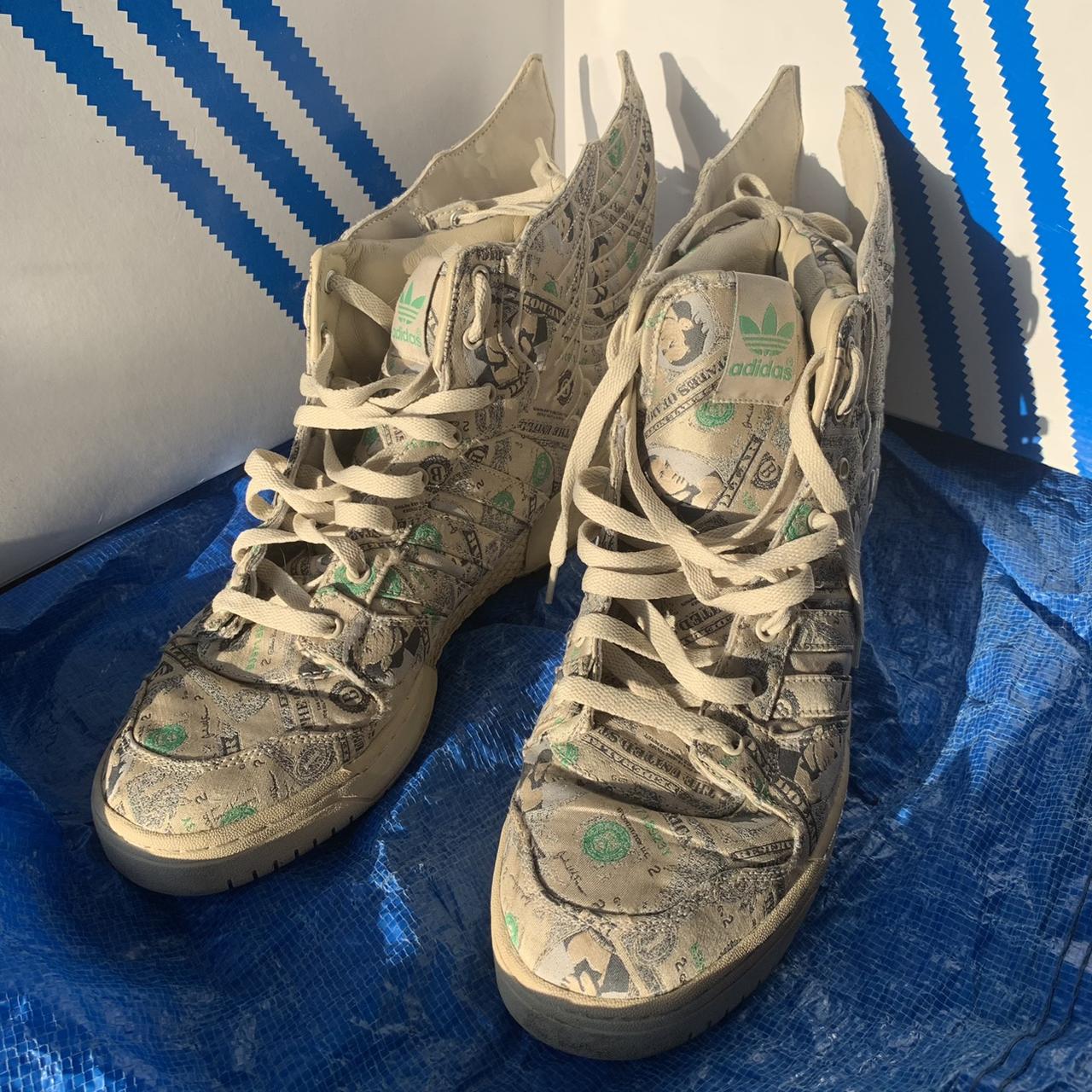 Adidas Jeremy Scott JS Wings 2.0 Money/Dollar Print... - Depop