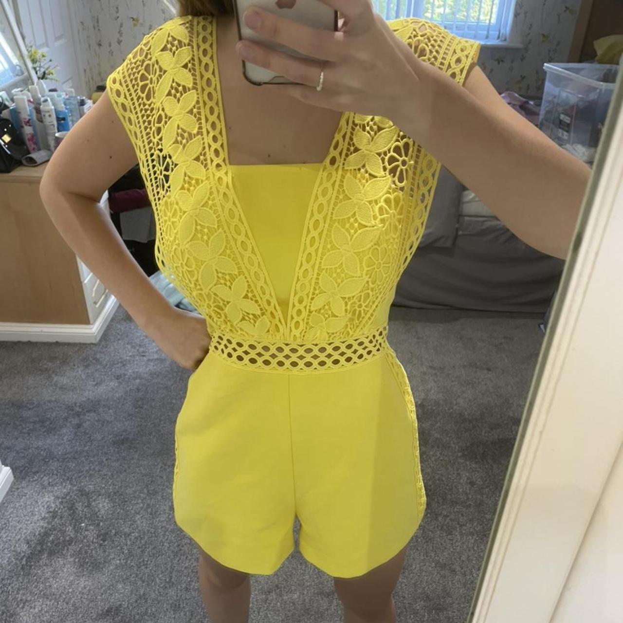 Yellow Playsuit- Never Worn. Labels still on. Paid... - Depop