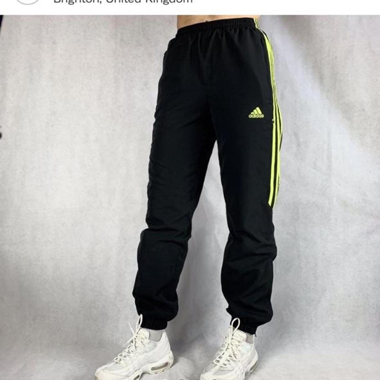 Men's Black and Yellow Joggers-tracksuits | Depop