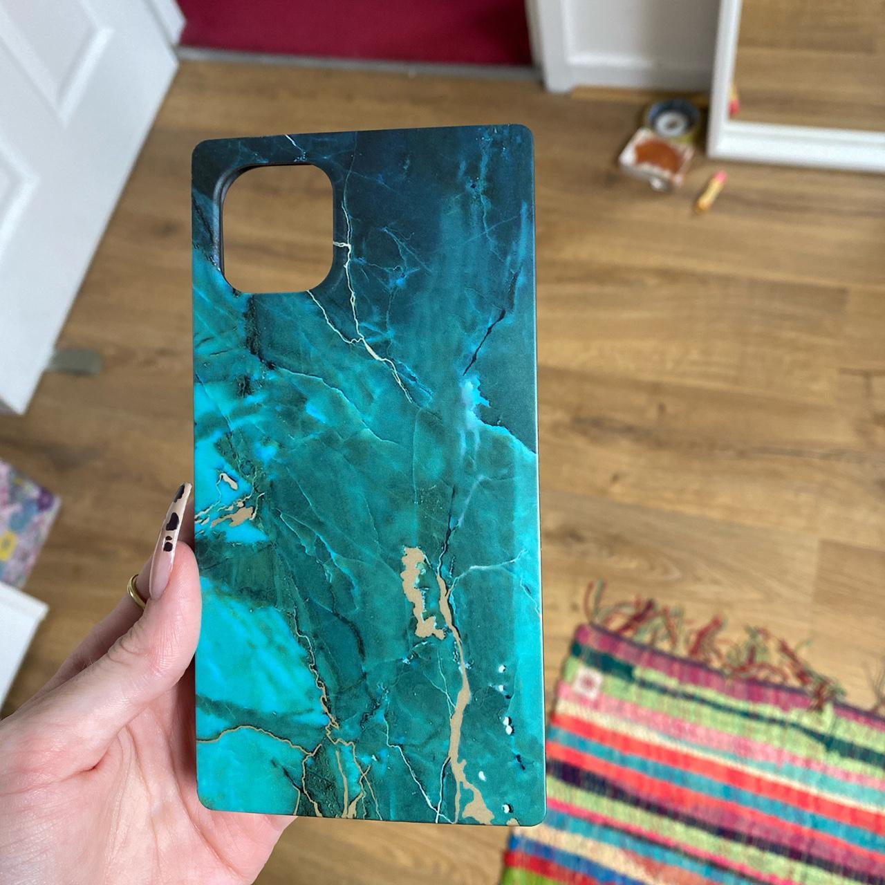 Flaunt iPhone 11 phone case Blue green marble... - Depop