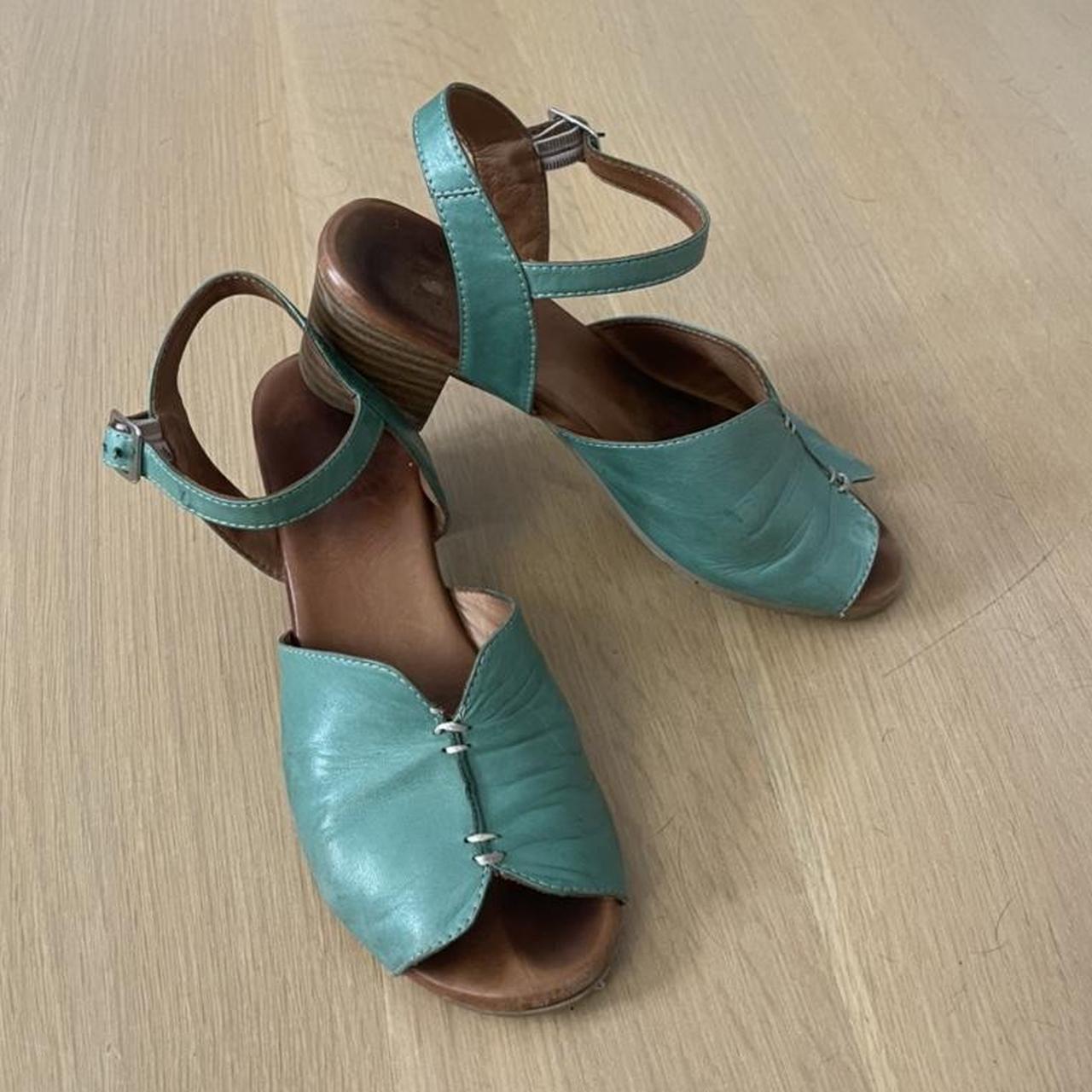 ⭐️🩴 DNA Footwear teal sandals 🩴⭐️ Genuine leather... - Depop