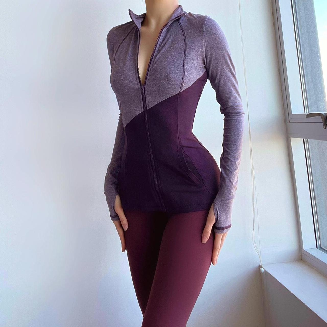 Two Tone Purple Workout Jacket in size XS. Fits true... - Depop