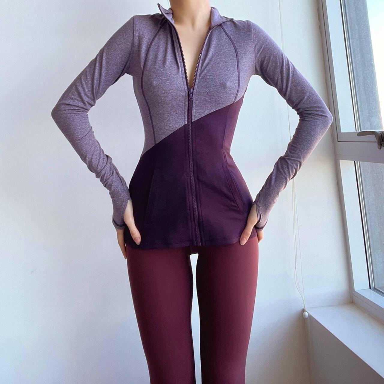 Two Tone Purple Workout Jacket in size XS. Fits true... - Depop