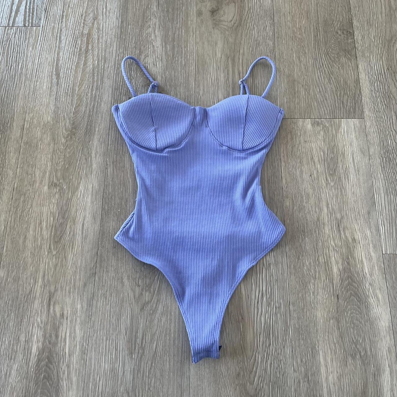 Blue Padded Bodysuit in size XS. Fits true to size.... - Depop
