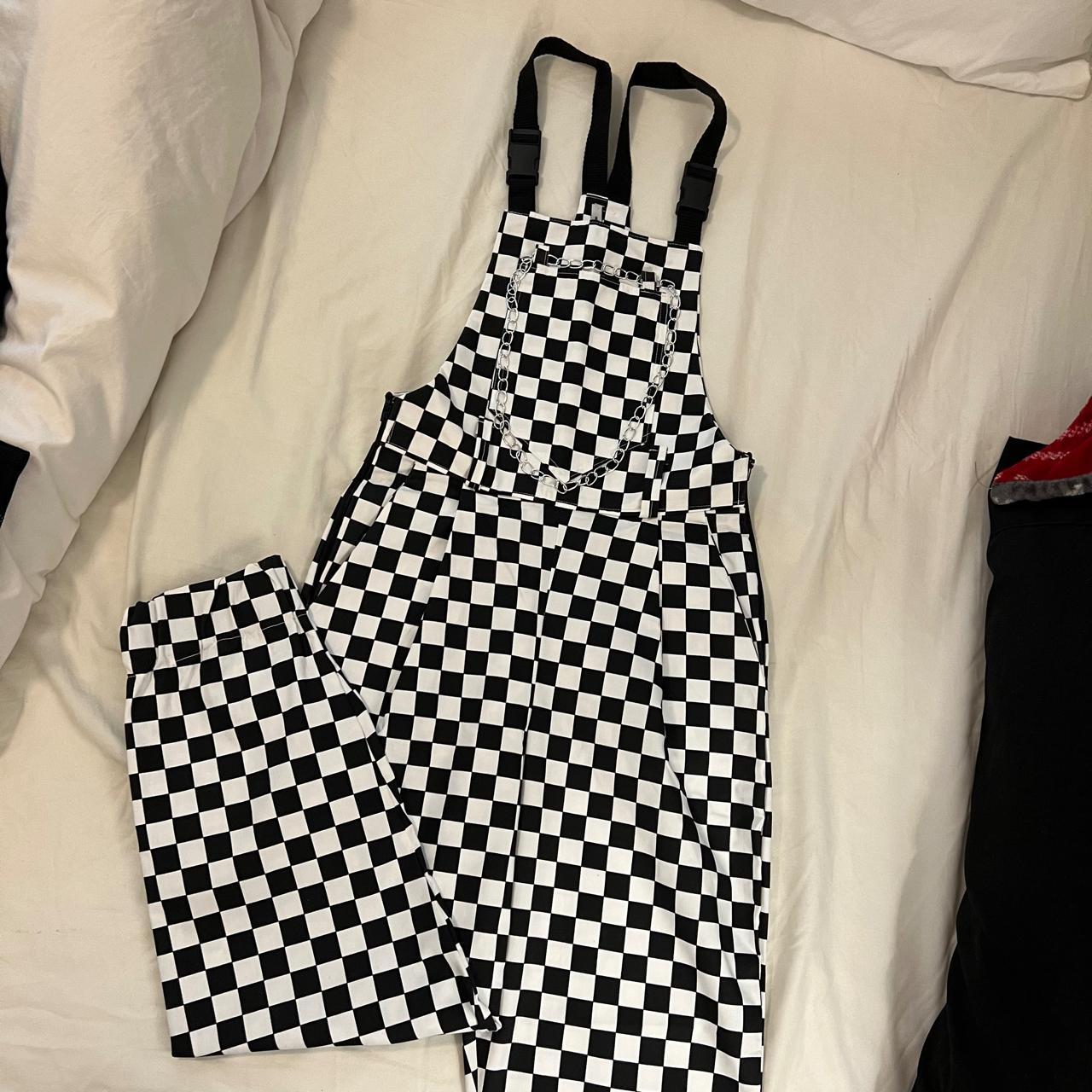 Love Too True Checkered Overalls. New without Tags.... - Depop