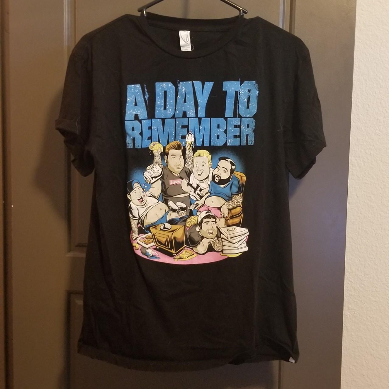 A day to remember black pop punk band tee #adtr... - Depop