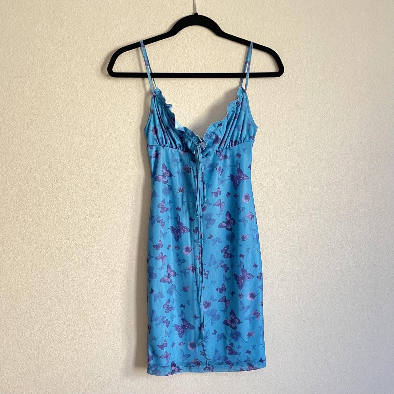 NWT motel rocks kamina blue & purple butterfly mini... - Depop