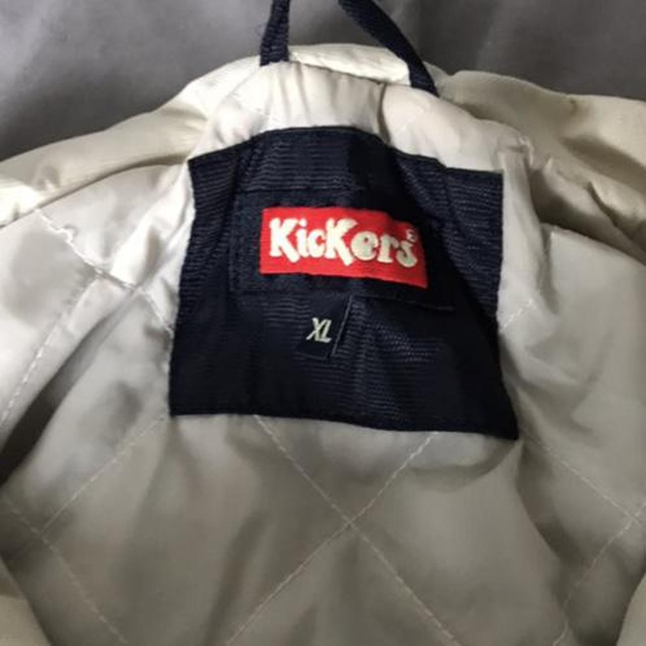 Kickers Men's Blue and White Jacket | Depop