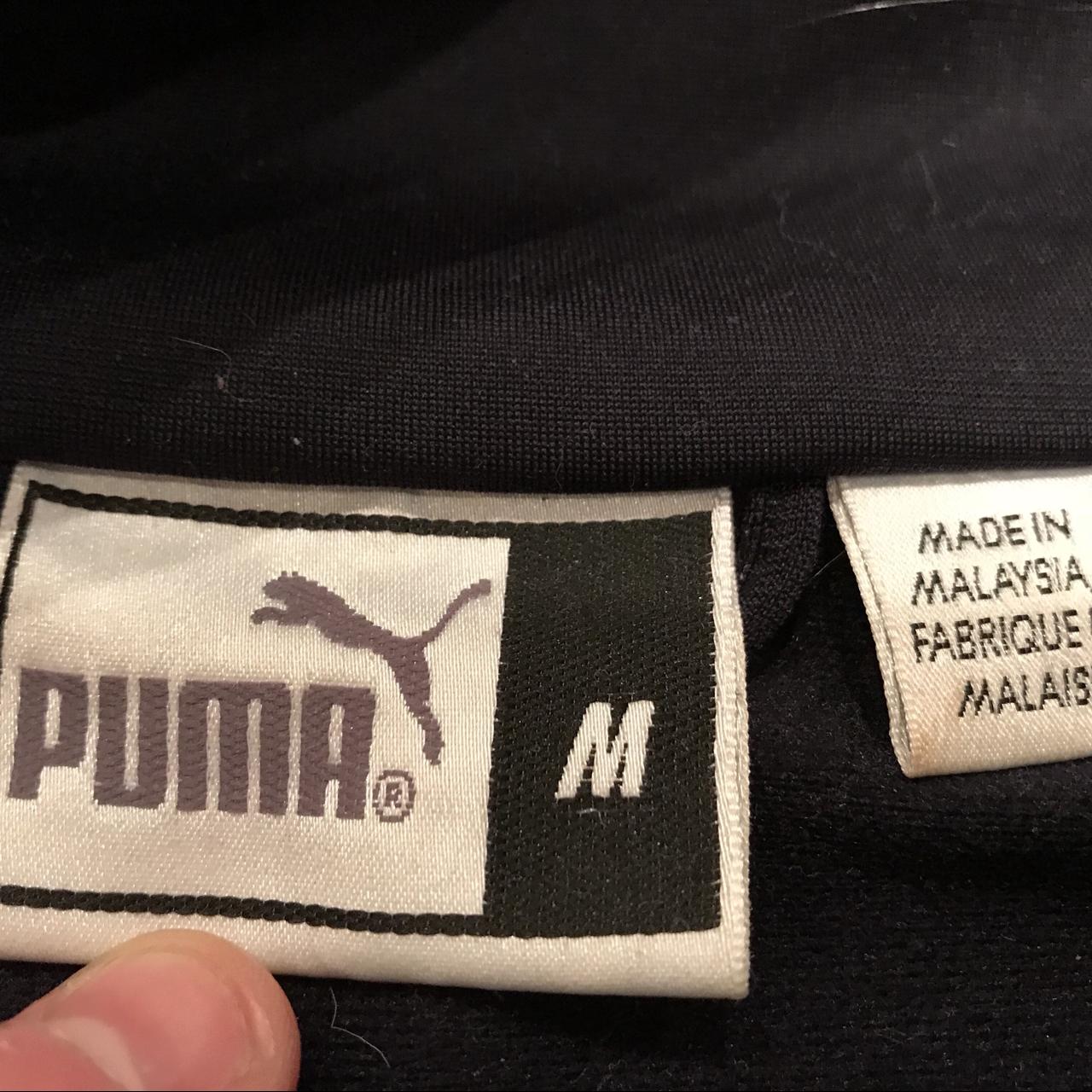 Vintage Navy & Light Blue Puma Jacket. Great Shape! ... - Depop