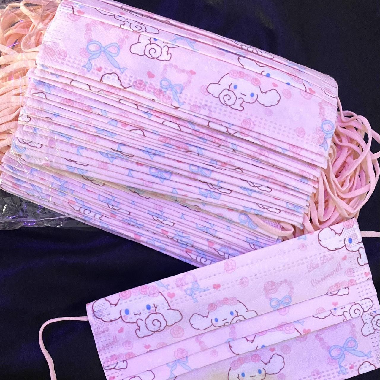 baby pink cinnamoroll sanrio face masks 🤍🎀 this... - Depop