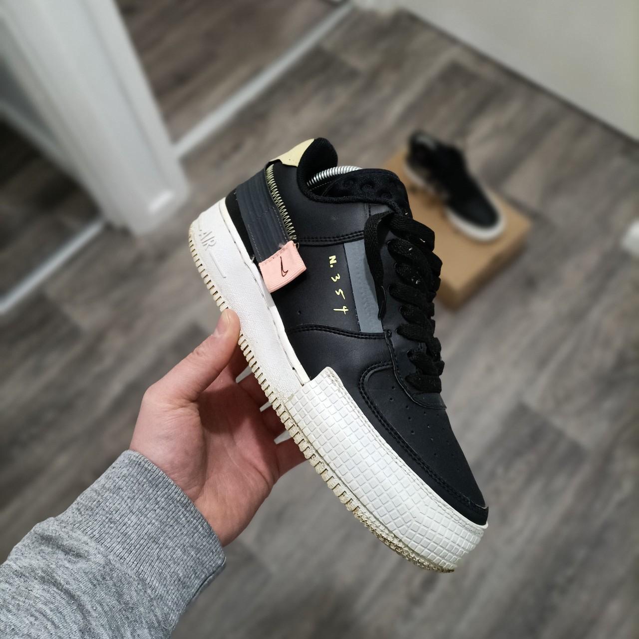 Nike air force 1 type black AF1 one Used... - Depop