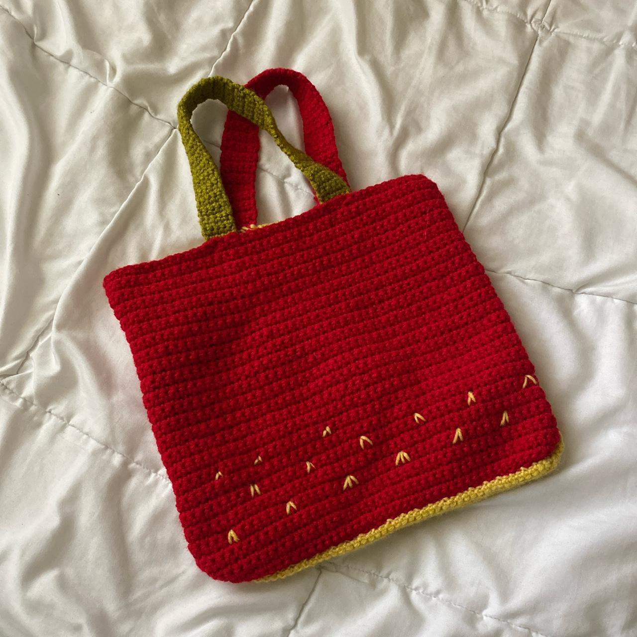 HANDMADE TIRED ATTIRE ORIGINAL CROCHET STRAWBERRY... | Depop