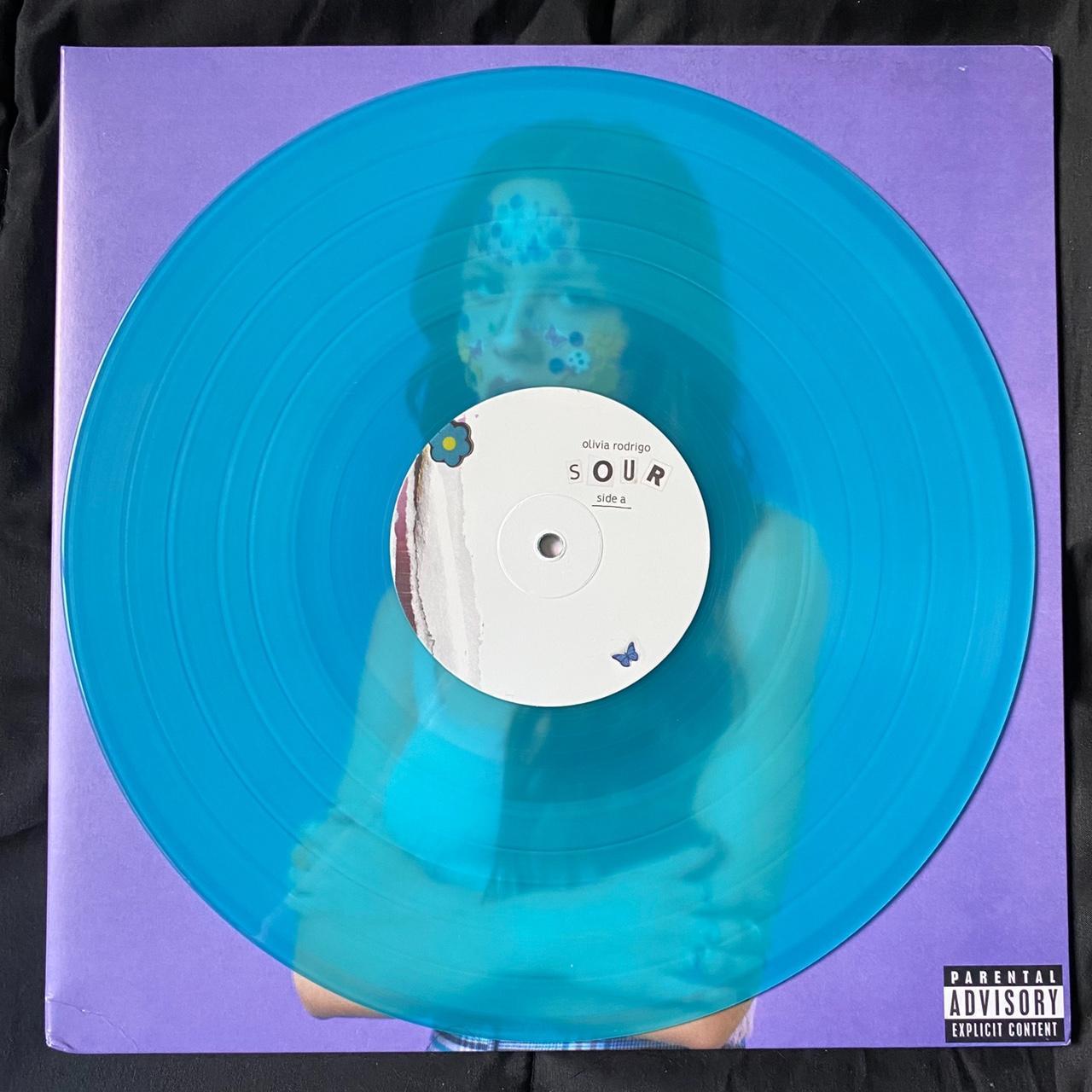 Olivia Rodrigo Sour light blue vinyl record (Amazon... - Depop