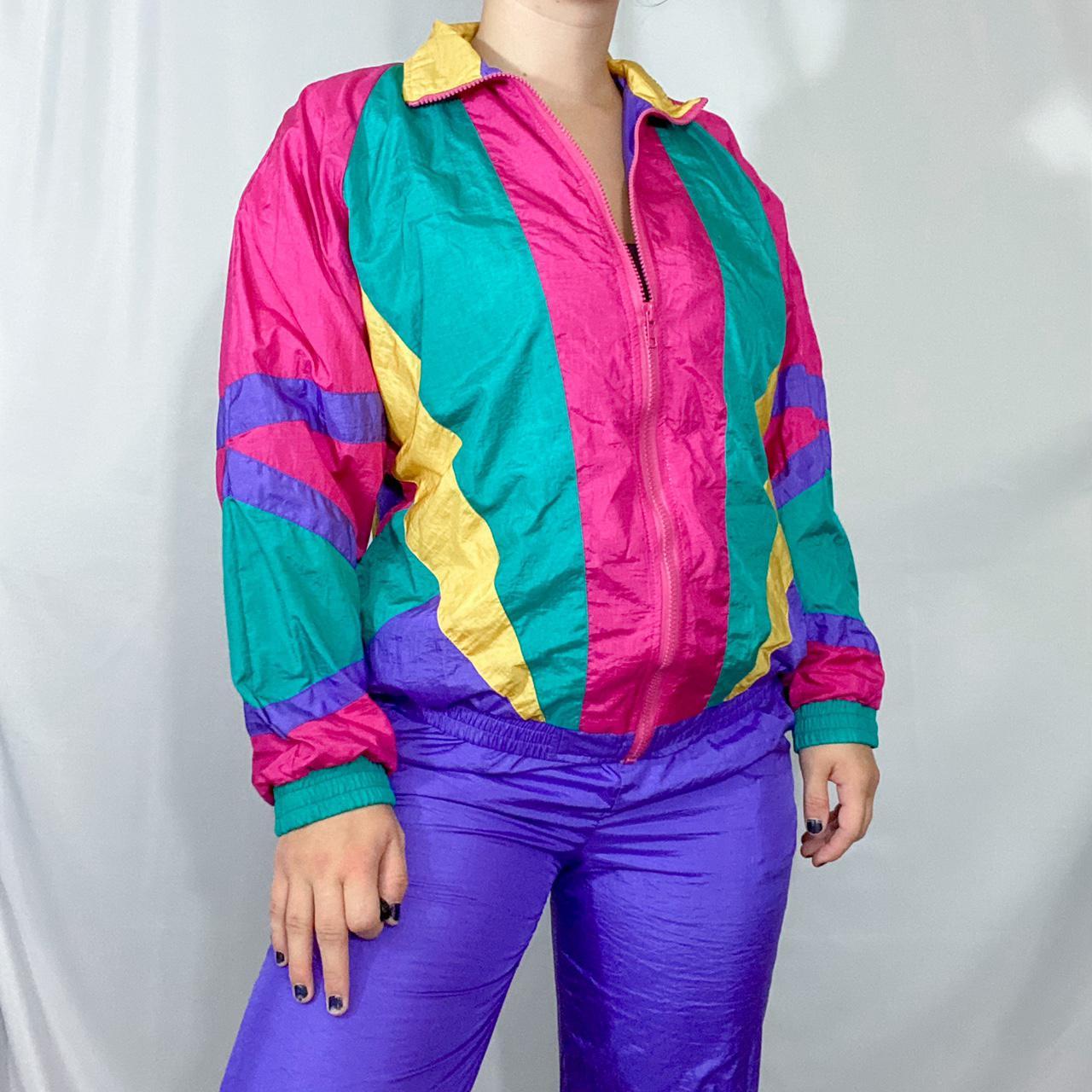 Colorful Windbreaker 2-Piece Set 💕 Size:... - Depop