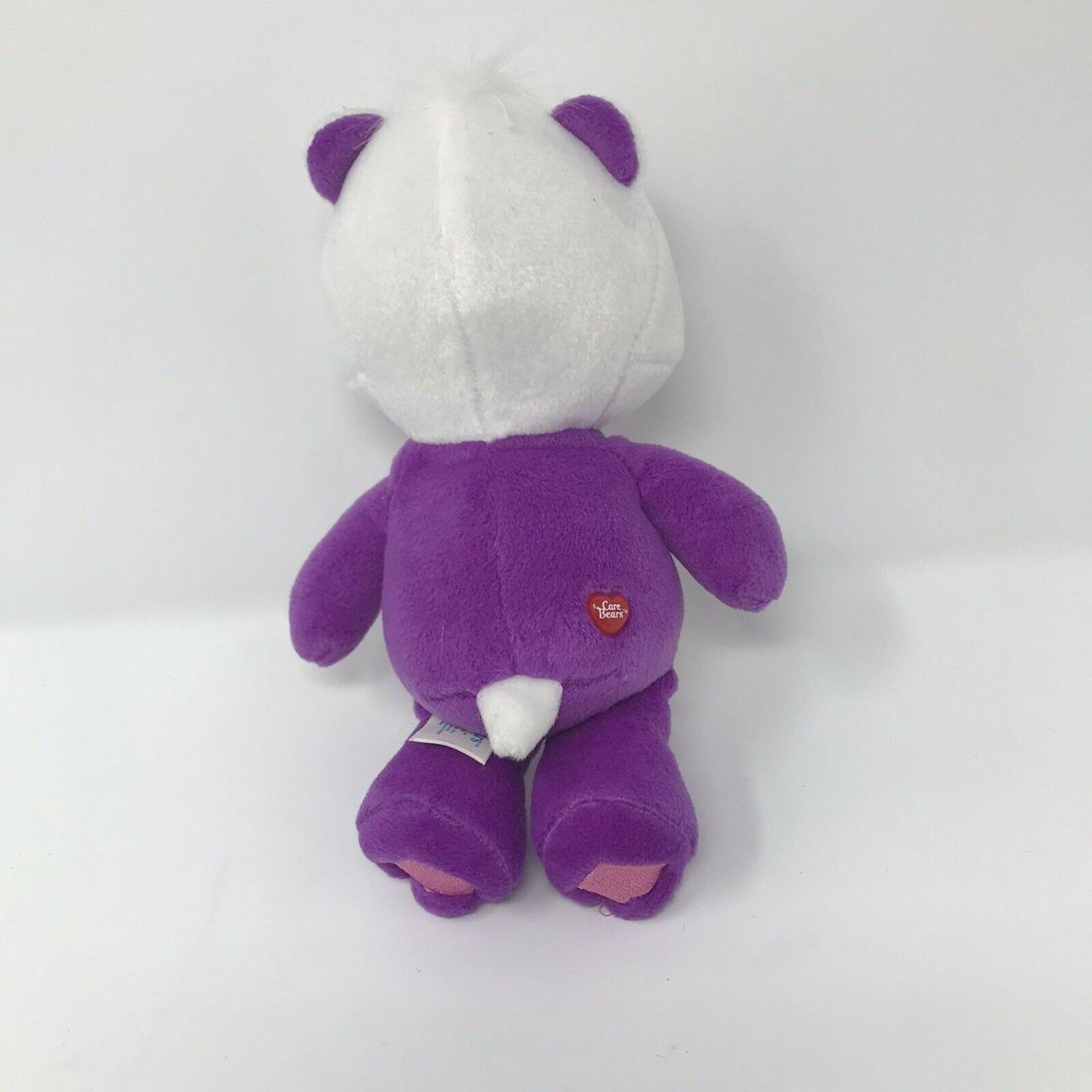 Small Care Bear Polite Panda Purple and White Plush... - Depop