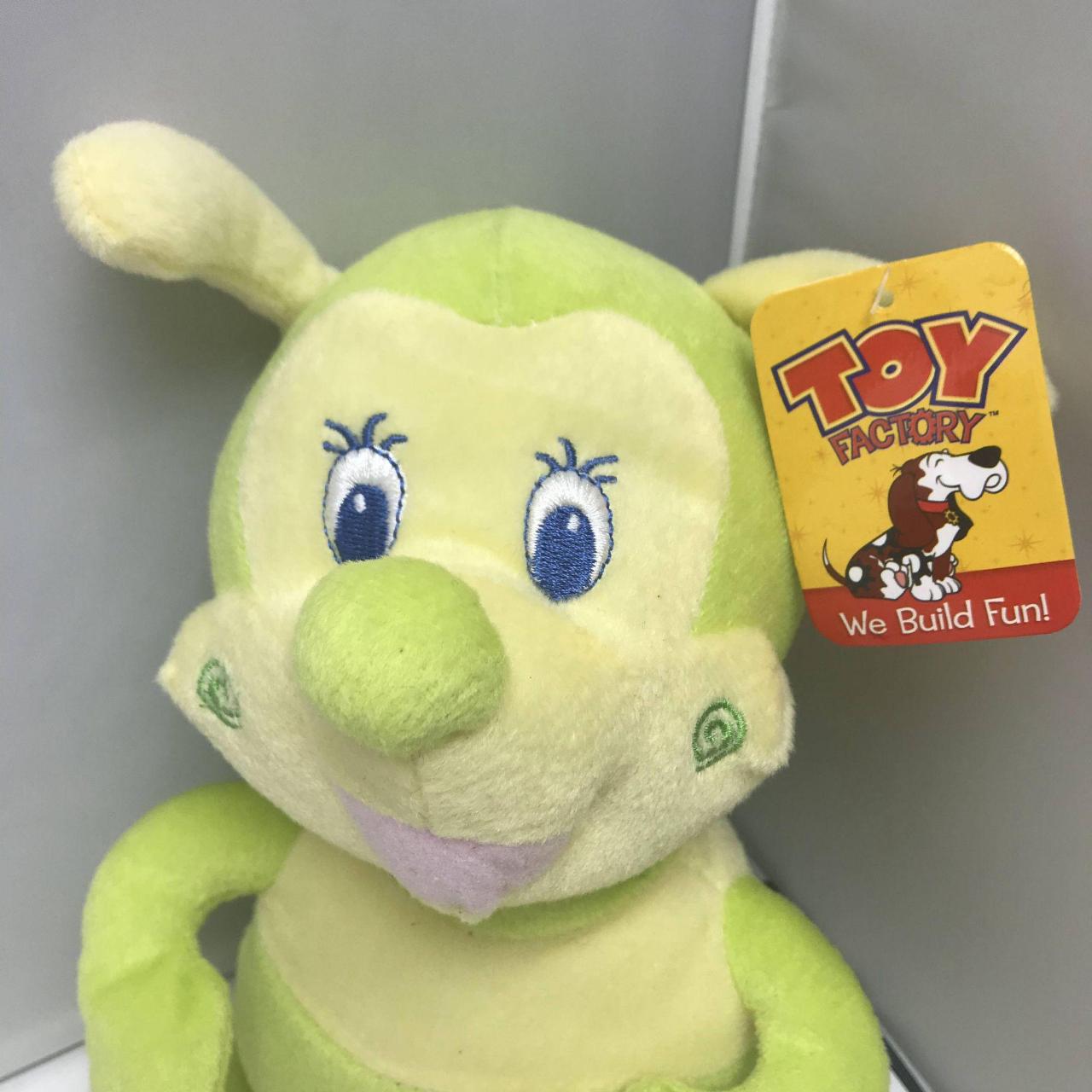 Toy Factory Cute Green Alien Monster Plush Stuffed... - Depop