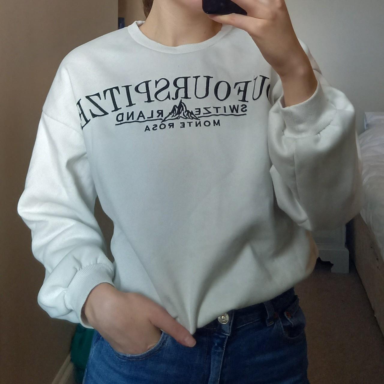 Women's White Sweatshirt | Depop