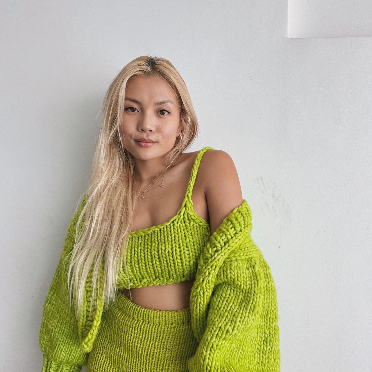 Handmade cardigan and top set. size S - Depop