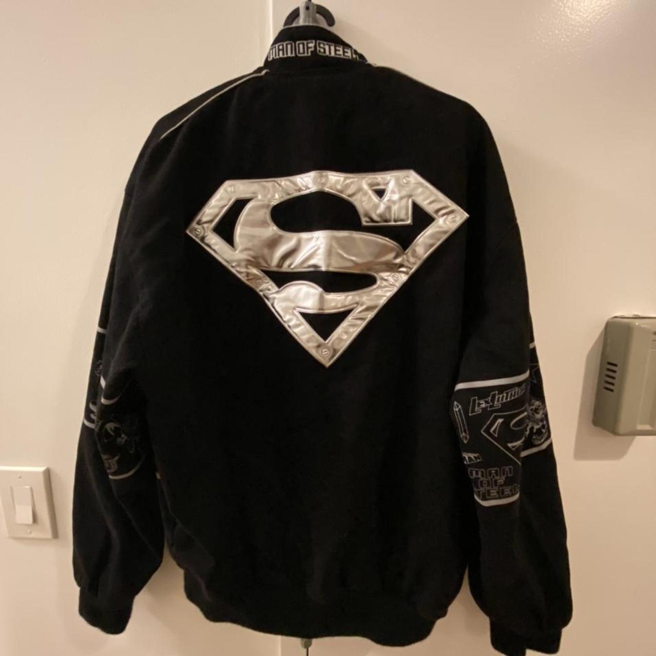 DC Comics Men's Black and Silver Jacket | Depop