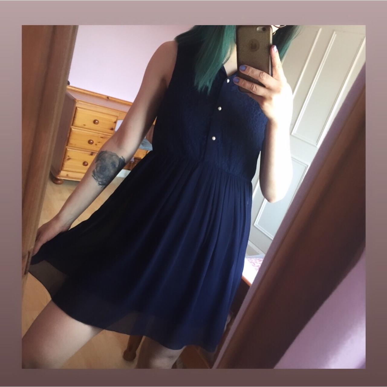 🦋 NAVY BLUE LACE DRESS 🦋 🦋 Brand: tenki 🦋 Shown on... | Depop