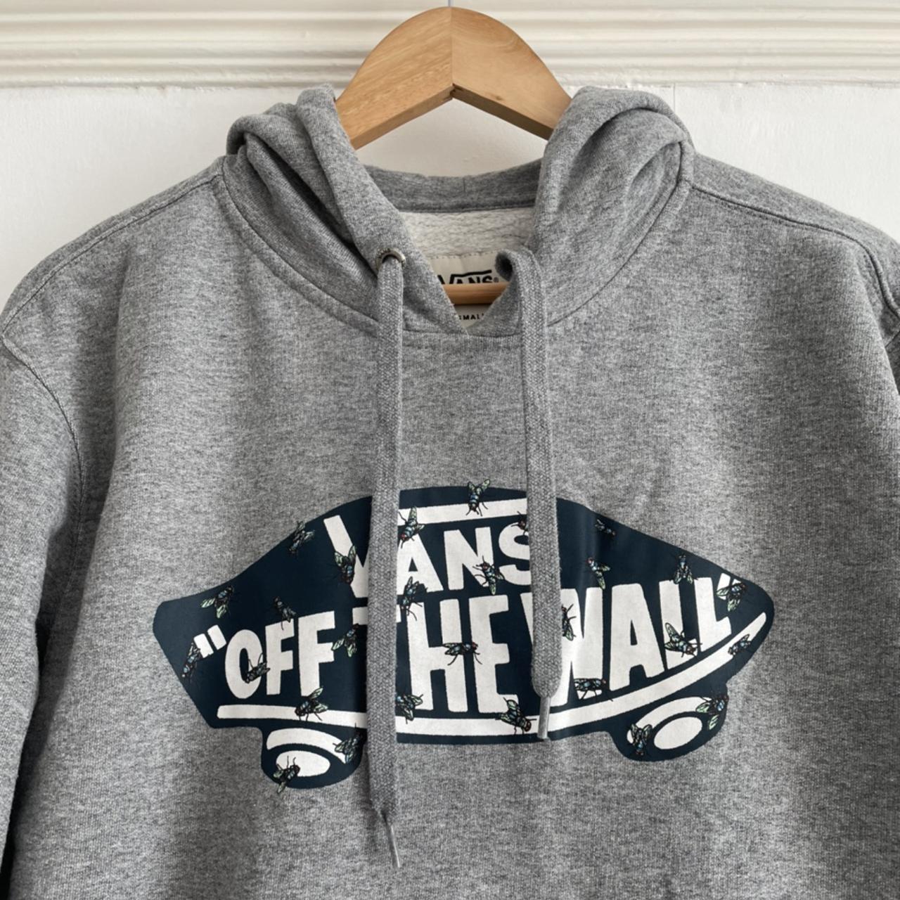 Vans Grey Flies Hoodie Size: Men’s Small... - Depop