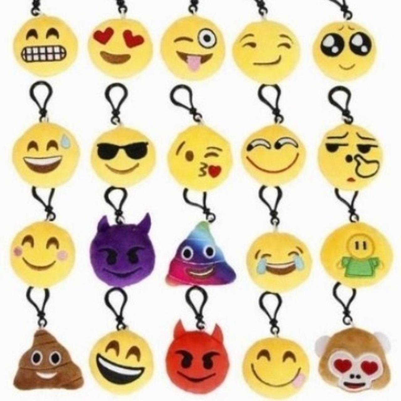 EMOJI Keychains • SALE Soft Plush Emoji Keychain -... - Depop