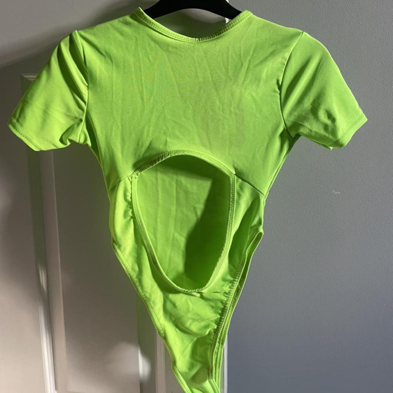 Neon Lime Cut Out Swimsuit From Pretty Little Thong Depop