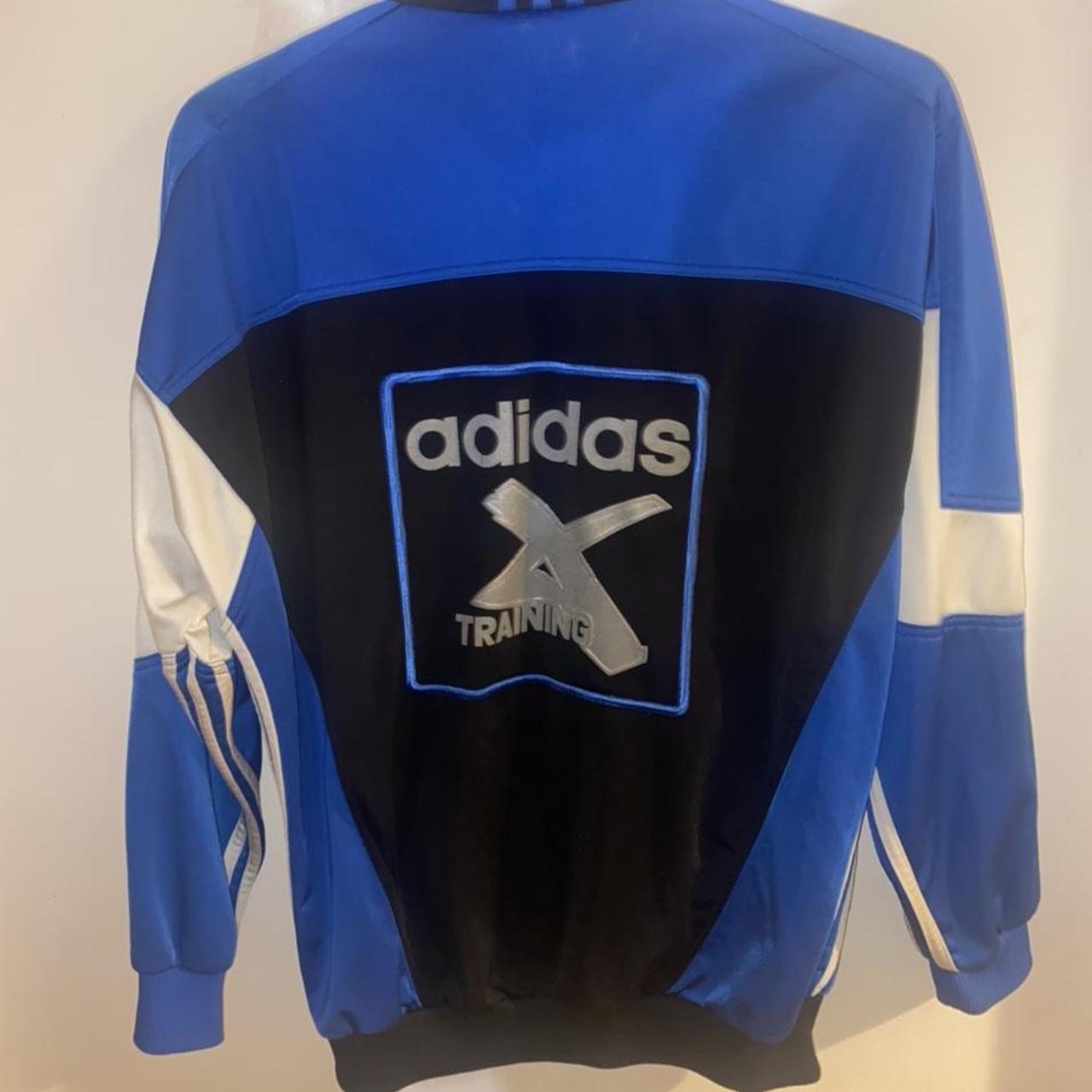 Adidas Women's Blue and Black Jacket | Depop