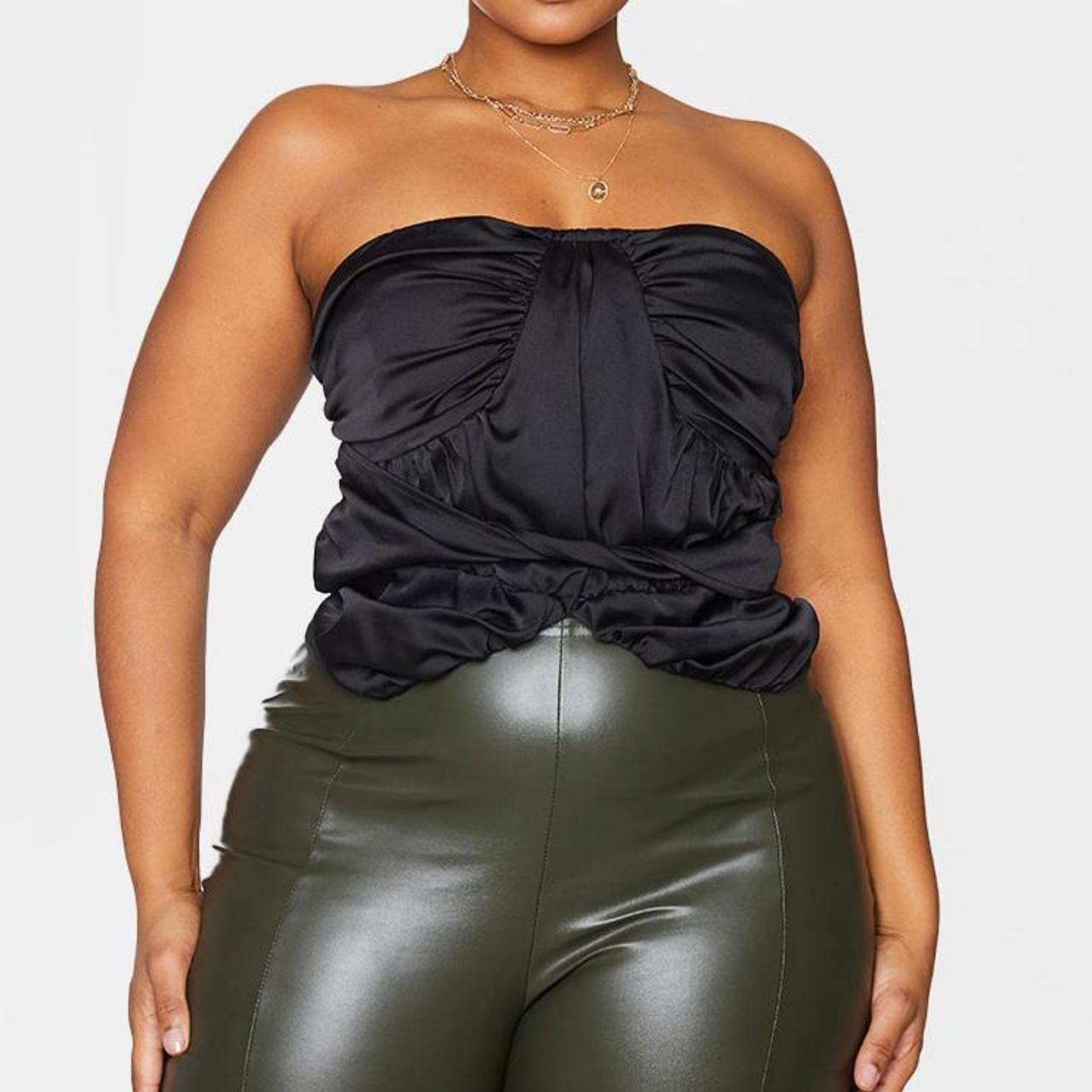 PLT PLUS Corset style top satin Size... - Depop