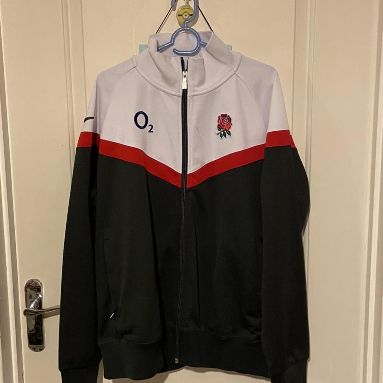 Nike England rugby zip up jacket size large #england... - Depop
