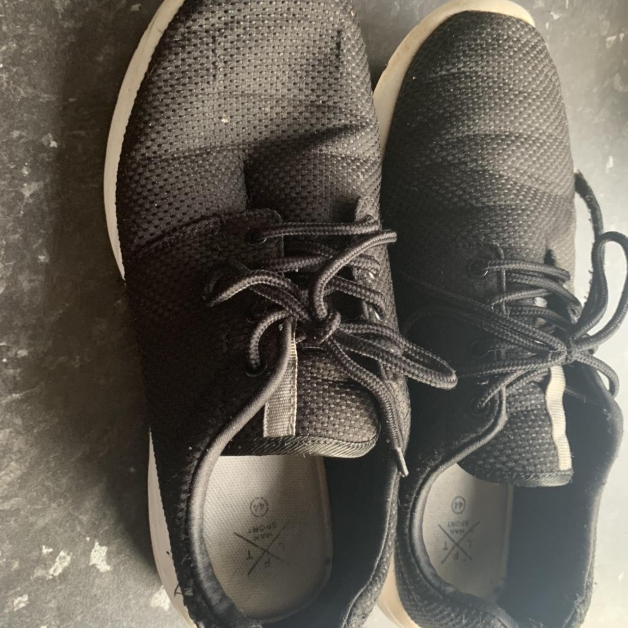 Black Trainers Size 10uk/ 44EUR Men. Condition is... - Depop