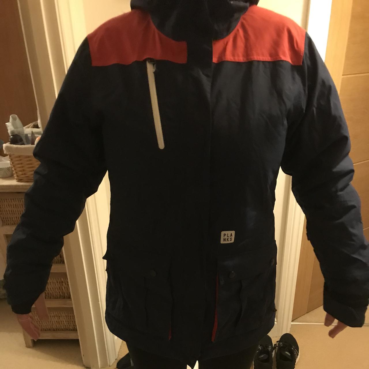 Planks navy/red good times ski jacket. Never worn -... - Depop