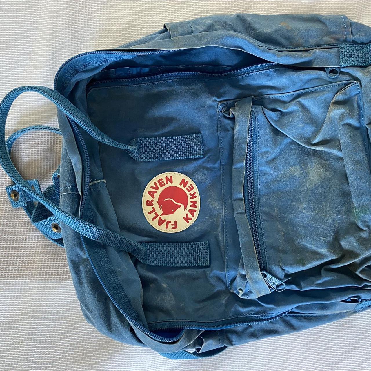 Vintage Blue Kanken Backpack. very well used but... - Depop