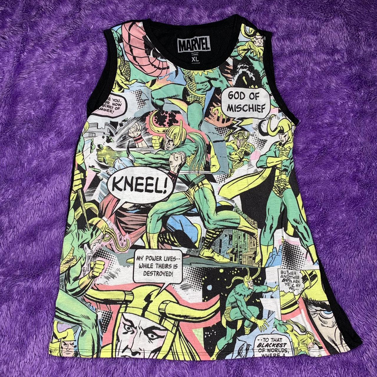 Marvel Women's Black and Green Vest | Depop
