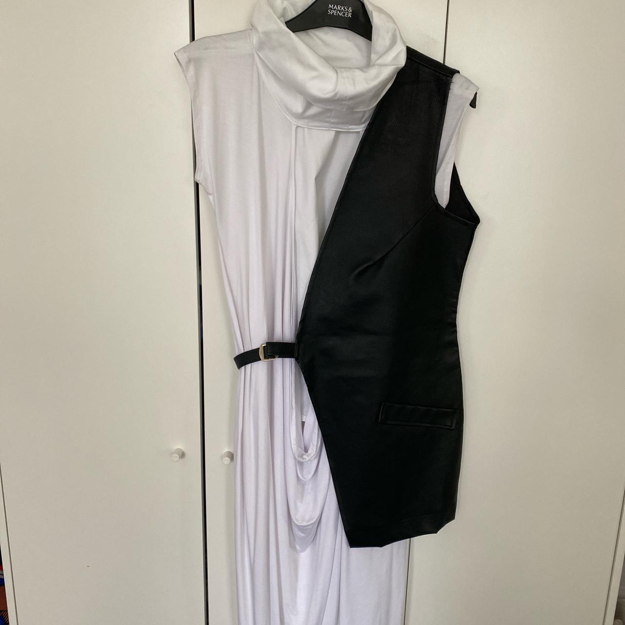 Designed by me/black wilinex one side vest /never... - Depop