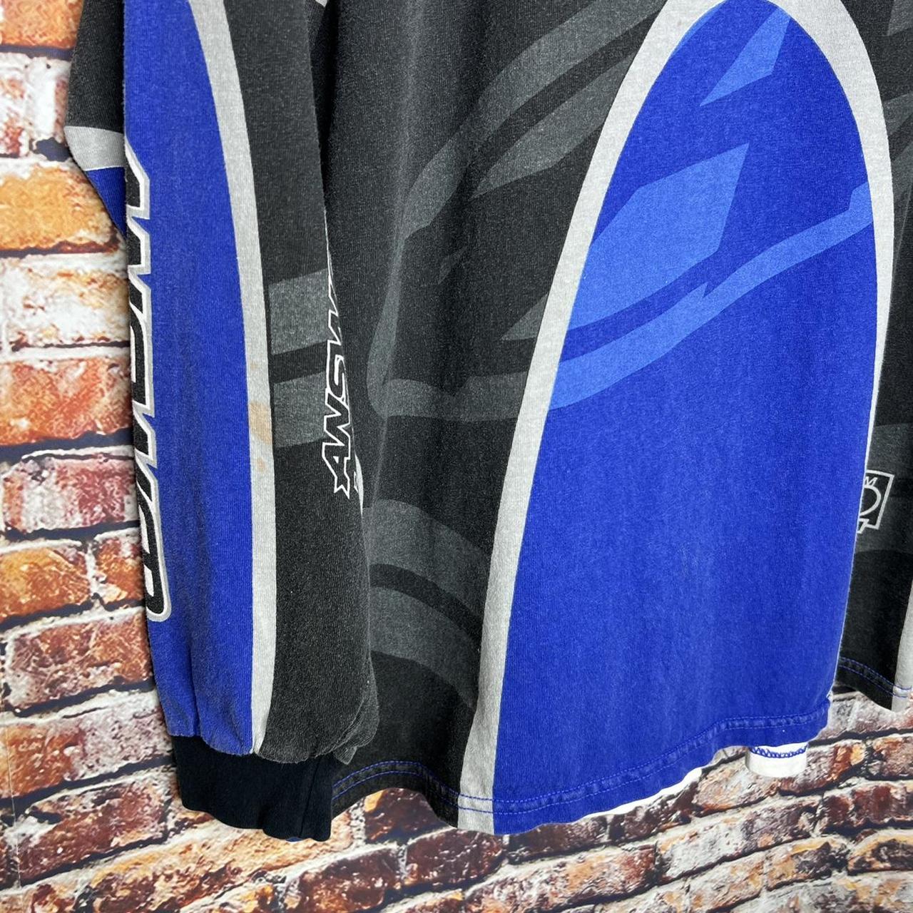 Vintage Answer Racing Motorcycle Long Sleeve T Shirt... - Depop