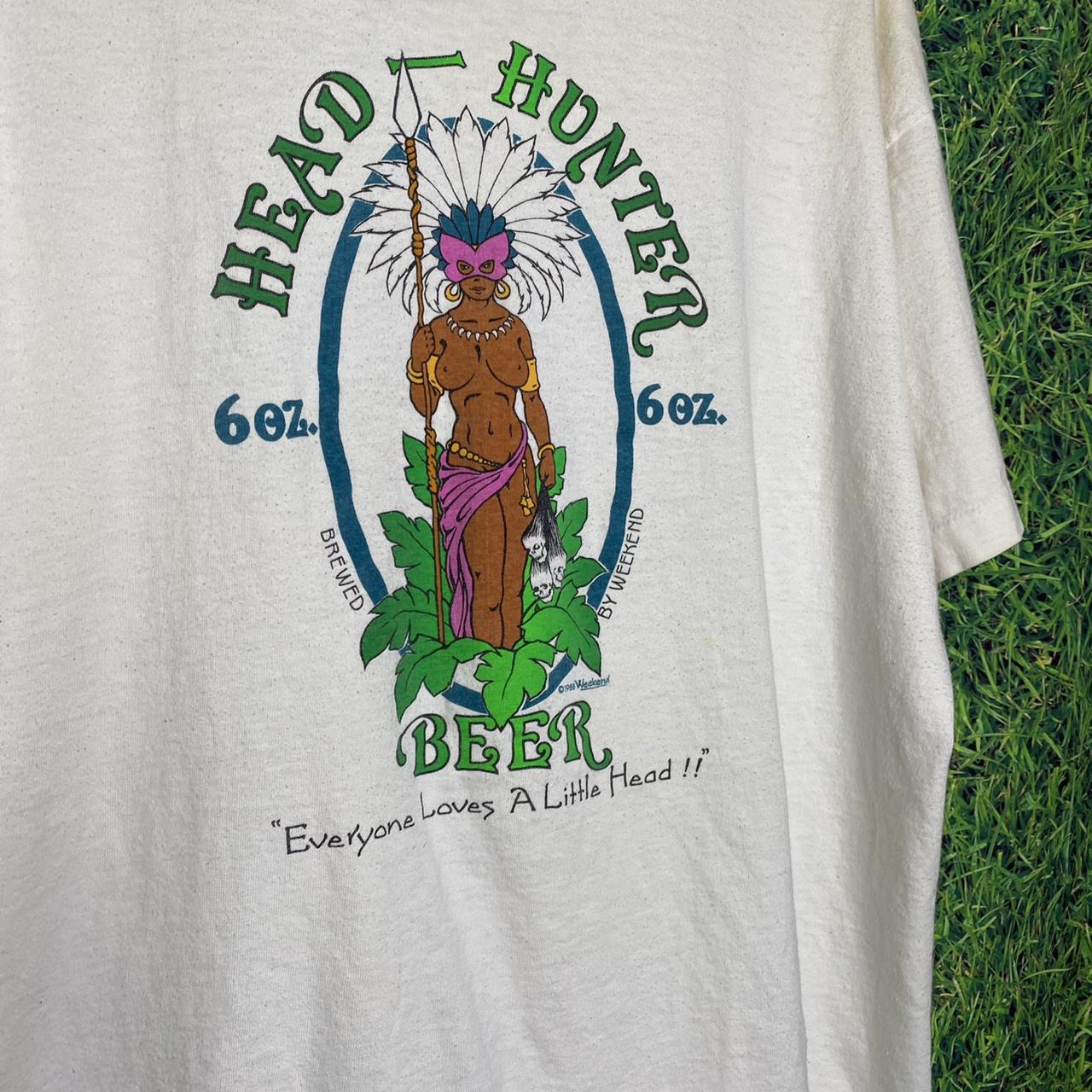Vintage Head Hunter Beer Promo 1988 T Shirt... - Depop