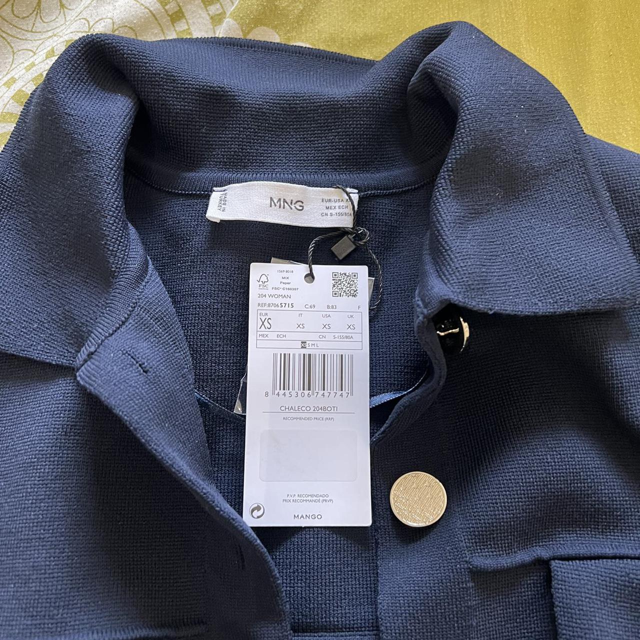 Mango Women's Navy | Depop