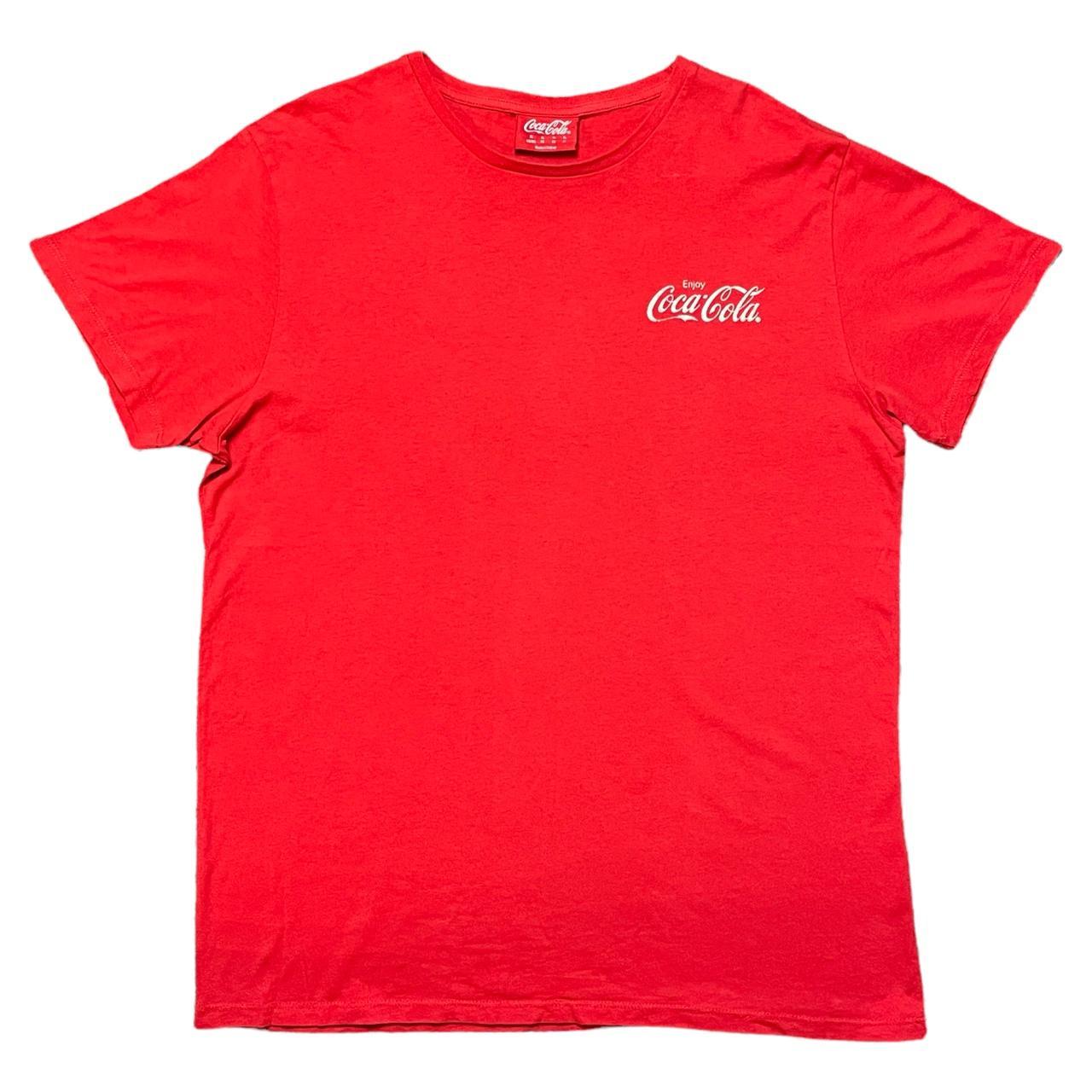 Coca-Cola Men's Red and White T-shirt | Depop