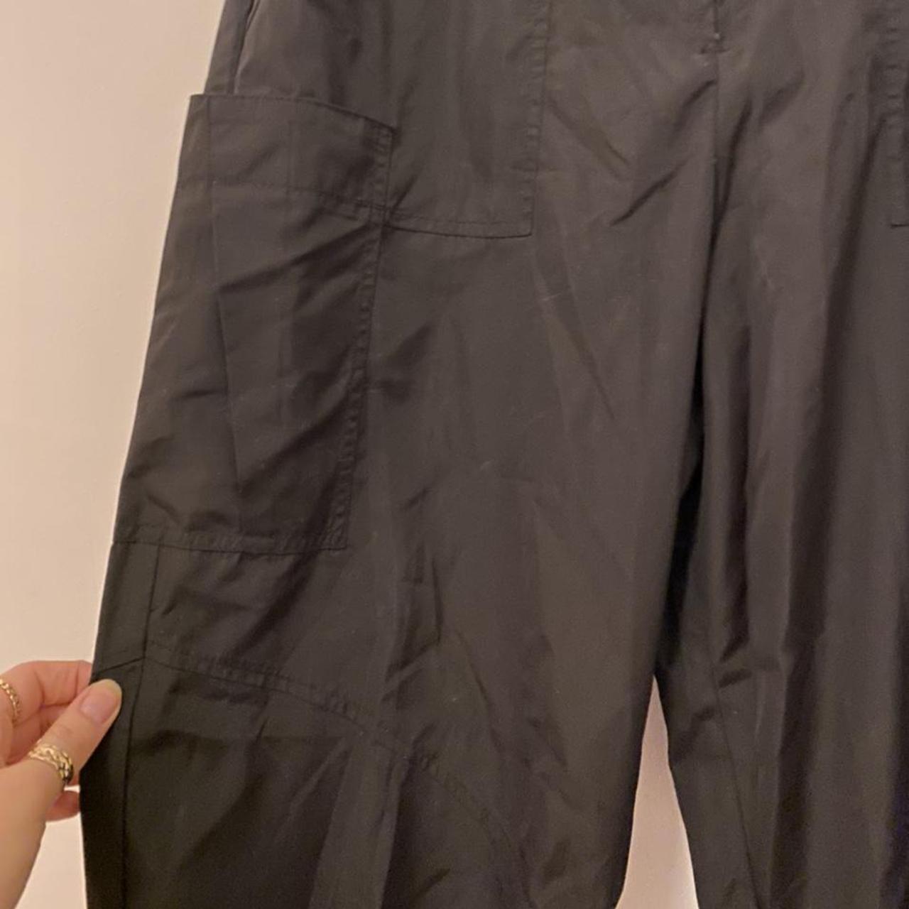 Zara black joggers. Shell suit style. Size medium. - Depop