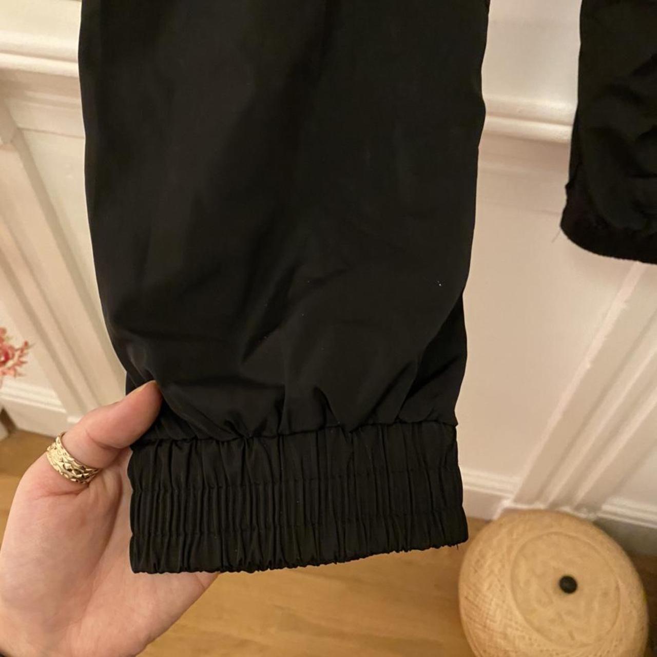 Zara black joggers. Shell suit style. Size medium. - Depop